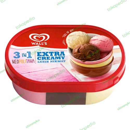 Jual ice cream walls neopolitan 3 rasa TERMURAH PROMO WIB GOJEK GRAB ...