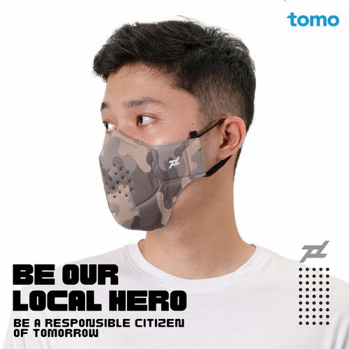 Jual Tomo Lifemask Official / Masker Premium Anti Polusi - DESERT CAMO ...