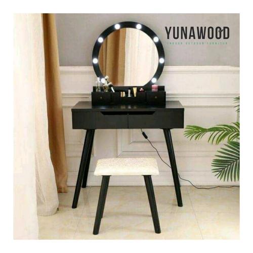 Jual meja rias minimalis lampu duco hitam - Kota Semarang - YUNAWOOD ...