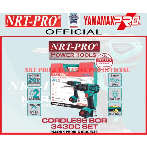 Jual NRT PRO DC 343 Bor Cordless Drill Beton Impact Tembok Baterai ...