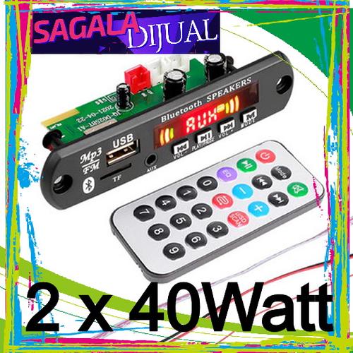 Jual MP3 Player Bluetooth 2 x 40W Amplifier Board Module Low Noise DC 5 ...