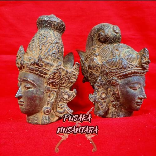 Jual Satu Set Patung Kepala Dewa Rama dan Dewi Sinta Bahan Perunggu ...