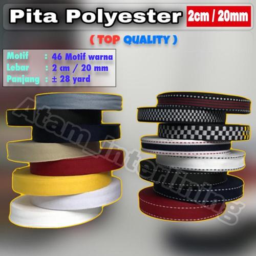 Jual Pita polyester 2cm / 20mm | Webbing Tape Pita Motif Bintik Polos ...
