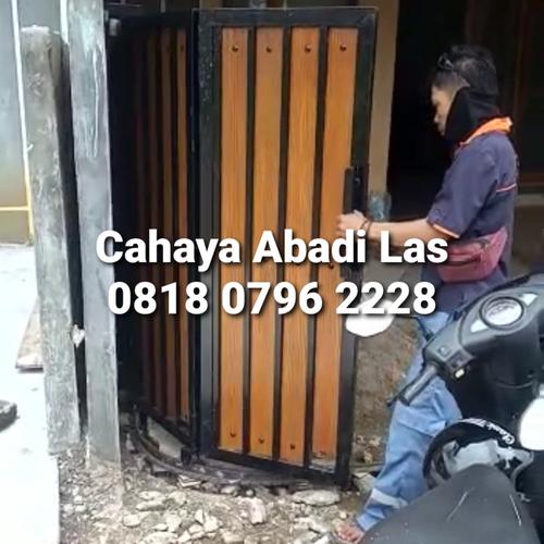 Jual pagar sliding belok minimalis pagar sleding tikung lipat dorong ...