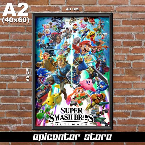 Jual Poster Game Super Smash Bros Ultimate - Official 40x60 + Frame ...