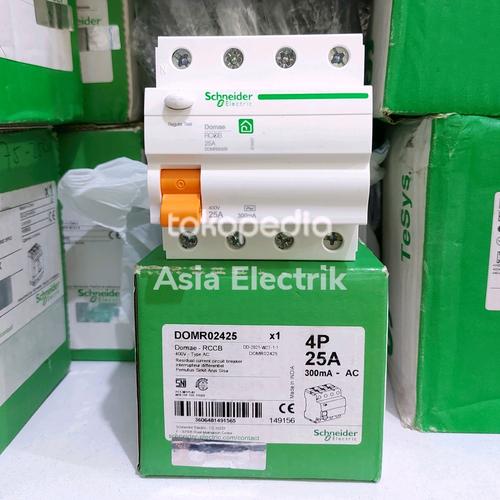 Jual ELCB DOMAE 25A 300mA 3P+N / 4P SCHNEIDER ORIGINAL - Jakarta Pusat ...