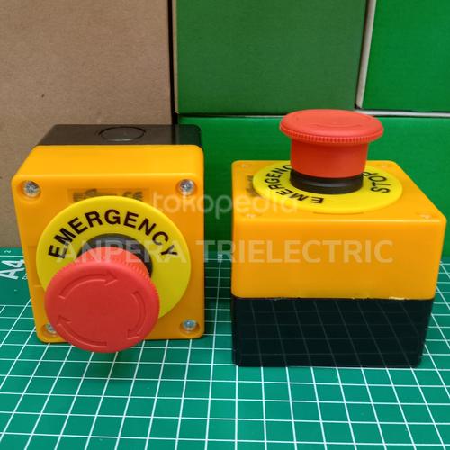 Jual TOMBOL DARURAT EMERGENCY STOP RESET 1 NC Dengan Box + Name plate - Jakarta Barat - ANPERA ...