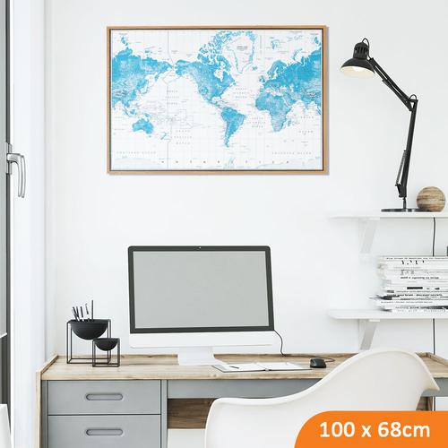 Jual Peta dunia PREMIUM world map hiasan dinding custom ukuran bingkai ...