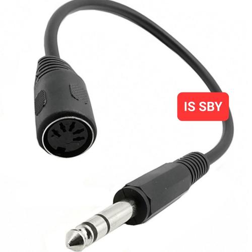 Jual Kabel Audio Akai Stereo 6.35mm TRS to Midi Female 5 Pin 0.5 Meter ...