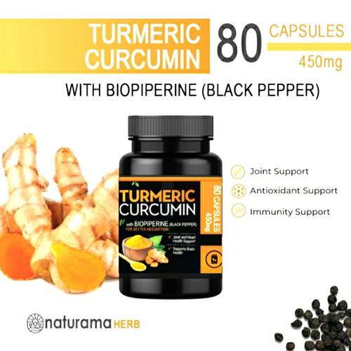 Jual TURMERIC CURCUMIN with BIOPIPERINE 80 CAPSULES ANTI INFLAMASI ...