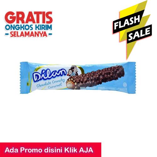 Jual SNACK Dilan Crunchy Choco Caramel 23 gr Jajanan Wafer Coklat Hits ...