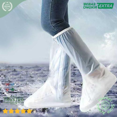 Jual Rain Shoes Cover Sarung Pelindung Sepatu Waterproof Putih - XL ...