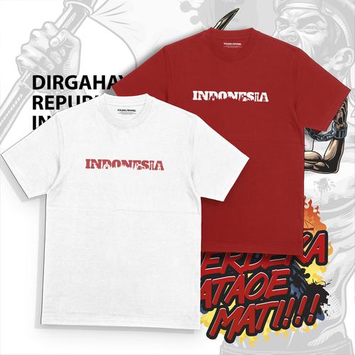 Jual Kaos Indonesia Merdeka "Indonesia" - Kaos HUT RI Indonesia / Kaos ...