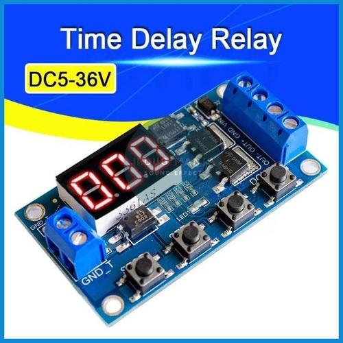 Jual Timer Delay Trigger Relay Time Digital Cycle On Off Dc 12 24v Dual ...