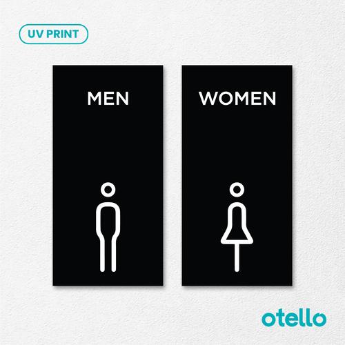 Jual Sign Toilet Minimalist 05 | Papan Toilet Men Women Akrilik Label ...