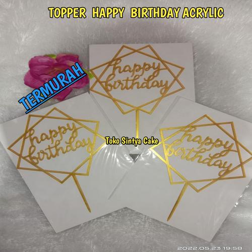 Jual Topper Happy Birthday Acrylic / Topper Happy Birthday Karakter ...