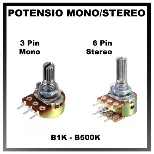 Jual Potensio Meter / Volume Audio A-Plus Mono/Stereo B1k-B500K Per ...