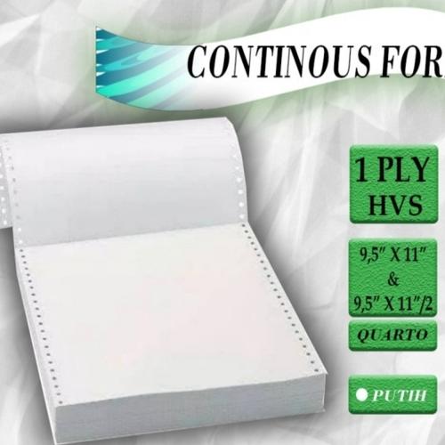 Jual Kertas continuous form 1 ply 9 1/2 x 11 1 dus - Jakarta Selatan ...
