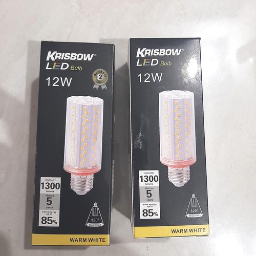 Jual Krisbow Bohlam Led E27 12w 3000k - Warm White | Lampu Kuning E27 ...