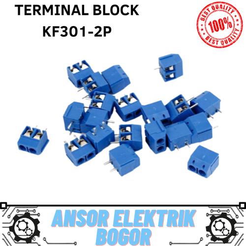 Jual Terminal Pcb Block Screw 2 Pin dan 3 Pin KF301-2P / KF301-3P Biru ...