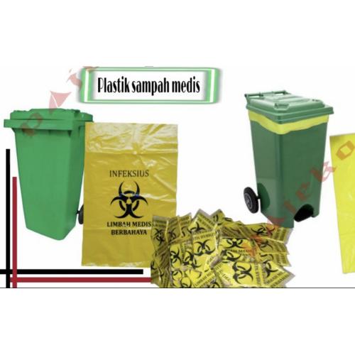 Jual Plastik sampah medis/Kantong plastik sampah medis logo / 90 x 120 ...