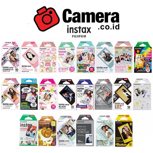 Promo Fujifilm Instax Paper Single Pack /paper instax - Sky Blue Frame ...