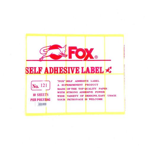 Jual Stiker Label Fox 121 Undangan Tempelan Nama Self Adhesive isi 10 ...