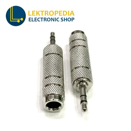 Jual Connector BESI STEREO Cover Akai TOA 6.5mm Female to 3.5mm Male ...