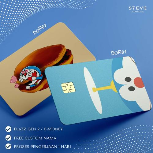 Promo Flazz Gen 2 BCA Emoney Mandiri Doraemon Custom Nama FG2006 EM2101 ...