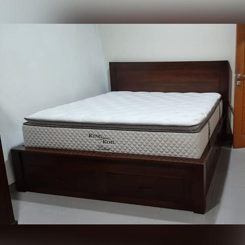 Jual Tempat tidur model minimalis laci kayu jati finishing melamic ...