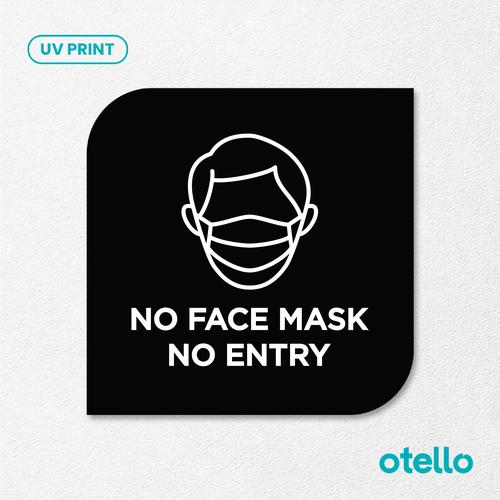 Jual No Face Mask No Entry Sign Board Akrilik Papan Rambu Acrylic ...