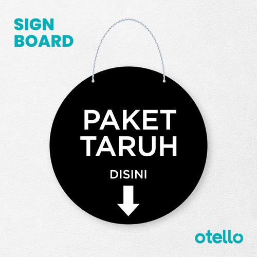 Jual Paket Taruh Disini Sign Board Rantai Akrilik Papan Tanda Gantung ...