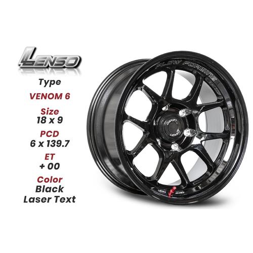 Jual Velg Lenso Venom 6 Ring 18 Pajero Fortuner Hilux DC Dmax L200 Strada - Black - Jakarta ...