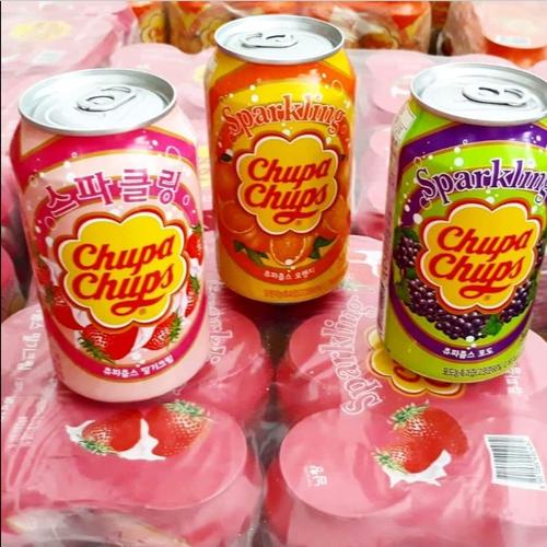Jual Chupa Chups Sparkling Drink Korea Grape Orange Strawberry Chupa ...