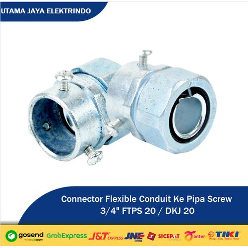 Jual Connector Flexible Conduit Ke Pipa Screw 3/4 inch FTPS 20 / DKJ 20 ...