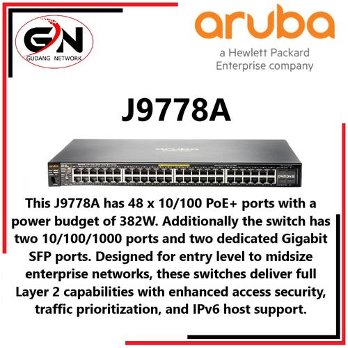 Jual HPE Aruba J9778A Aruba 2530 48 PoE+ Switch Managed - Jakarta Pusat - Gudang Network ...