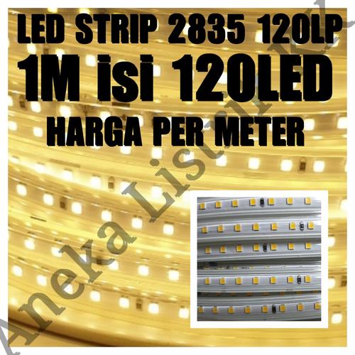 Jual LED STRIP ROL SMD 2835 120LED 220V 1M KUNING WARM WHITE METERAN ...