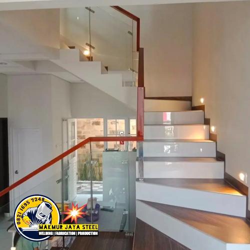 Jual Railing tangga kaca Handle kayu - Kab. Bandung - Makmur_Jaya_Steel ...