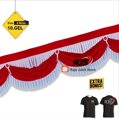 Jual Bendera Background Istana Merdeka Poni Bunga 8 Meter 10 Gel ...