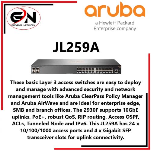 Jual HPE Aruba JL259A Aruba 2930F 24G 4SFP Switch - Jakarta Pusat ...