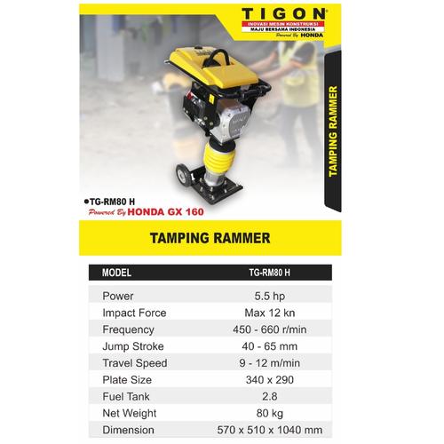 Jual ALAT PEMADAT TANAH STEMPER KUDA TIGON TG RM 80H HONDA tamping ...