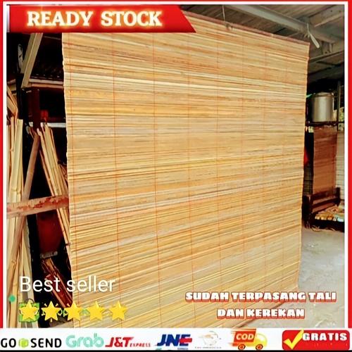 Jual (PROMO!!!) Tirai Bambu 2x2m Kerai/keray Sudah termasuk katrol ...