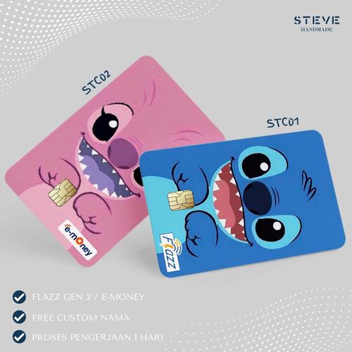 Promo Flazz Gen 2 BCA Emoney Mandiri Stitch Custom Nama FG2006 EM2101 ...