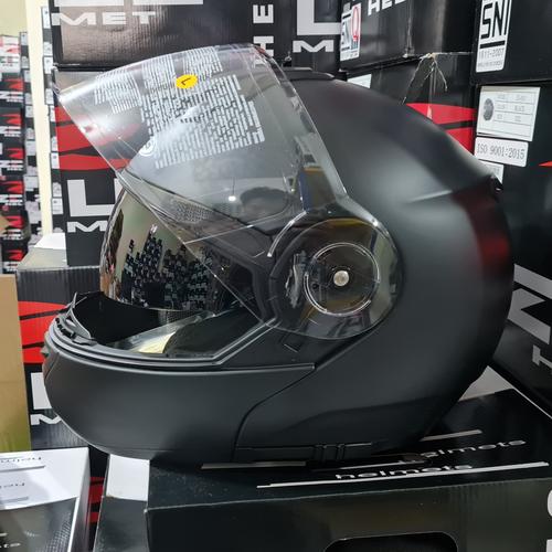 Jual Zeus ZS-3050 BLACK DOFF Modular Flip Up Double Visor ZS3050 - XL ...
