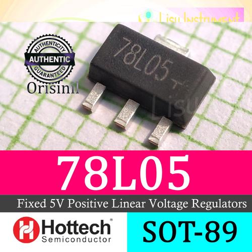 Jual 78L05 Fixed 5V 100mA Linear Voltage Regulators (LDO) SOT-89 ...