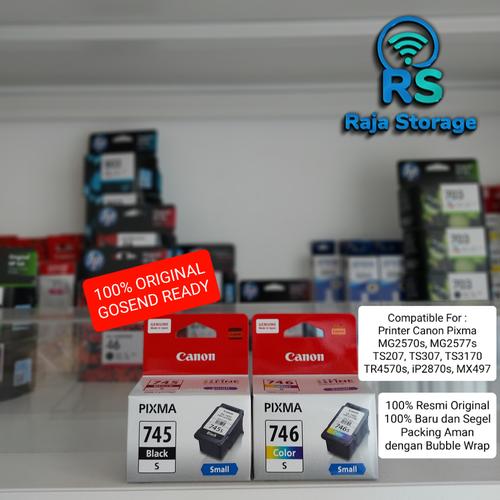 Jual Canon 745 S 746 S Small Black Color Paket Cartridge Tinta Hitam ...