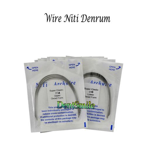 Jual 10 pcs Kawat behel gigi wire niti denrum pack biru Upper lower ...