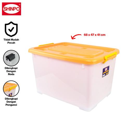 Jual Kontainer Plastik roda Shinpo 82L / Box Penyimpanan Multifungsi ...