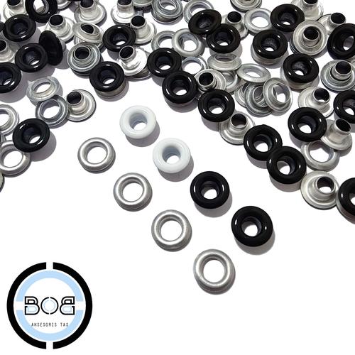 Jual EYELET / MATA AYAM 5 MM BAHAN ALUMUNIUM / 12 SET - HITAM / 12 SET ...