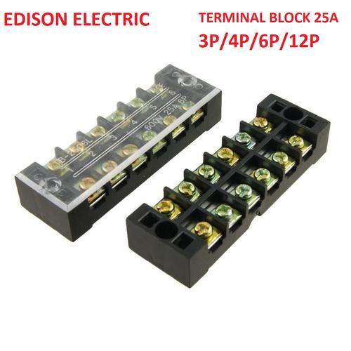 Jual Terminal Blok / Block Listrik Kabel 25A TB 3PIN/4PIN/6PIN/12PIN ...